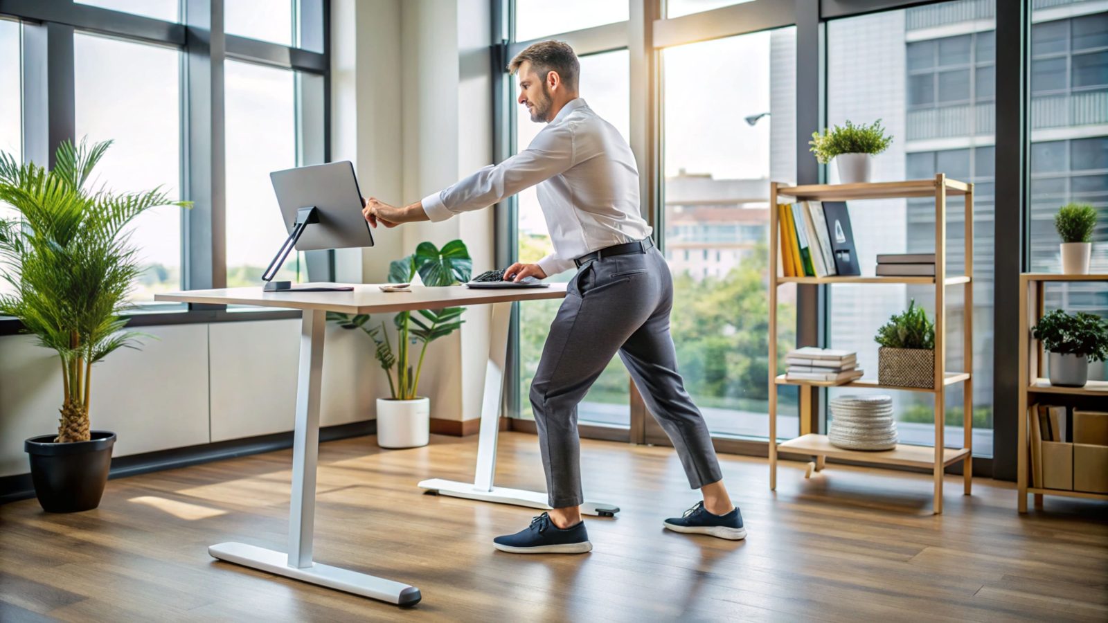 10 Standing Desk Workout Exercises You Can Do at Work